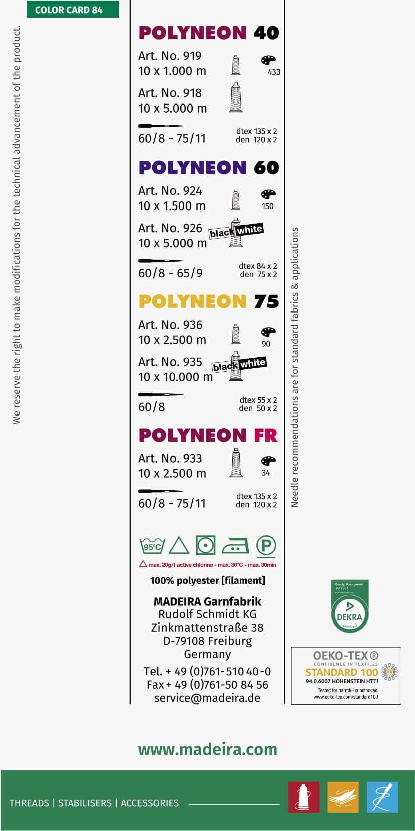 Madeira Shade cards – PinnShop