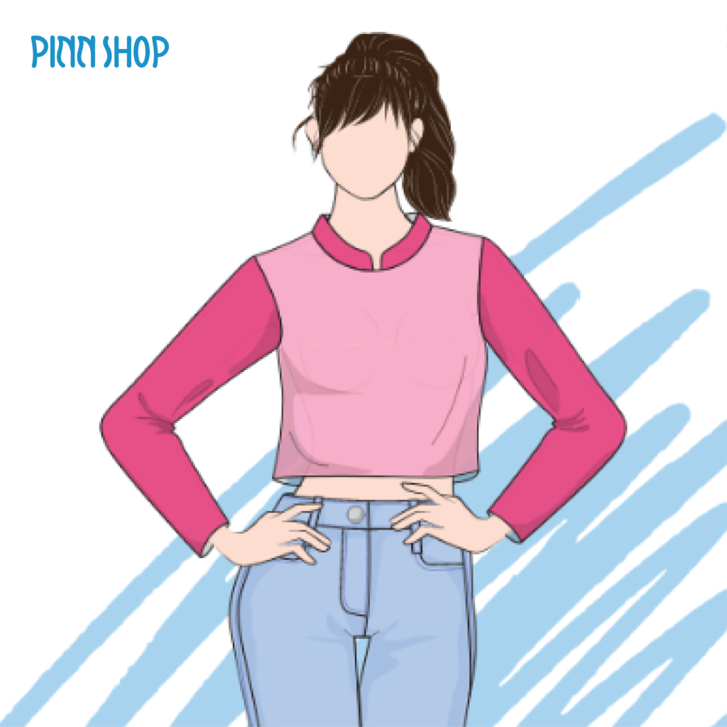 แพทเทิร์นเสื้อครอปคอจีน แขนยาว – PinnShop